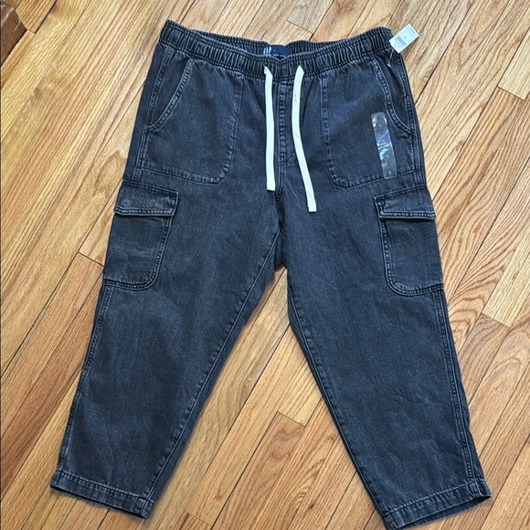 GAP | Jeans | Gap Black Denim Easy Jean Cargo Pants Womens L | Poshmark